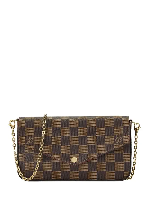 LOUIS VUITTON Damier Ebene Pochette Felicie - Brown