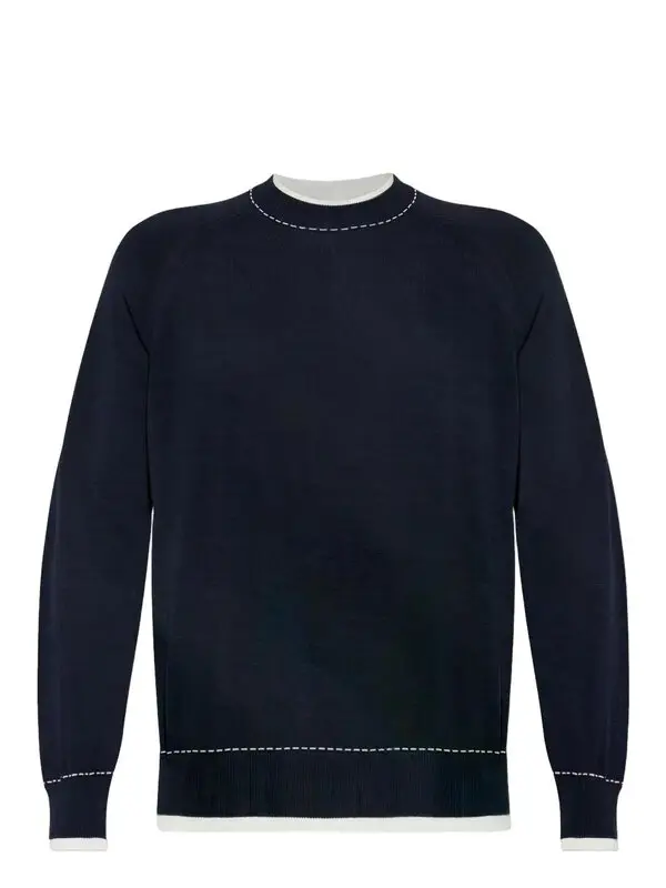 Eleventy Long-sleeve Crew-neck Sweater - Blue