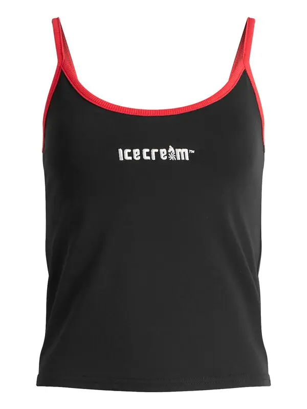 ICECREAM Soft Serve Contrast Vest Top - Black