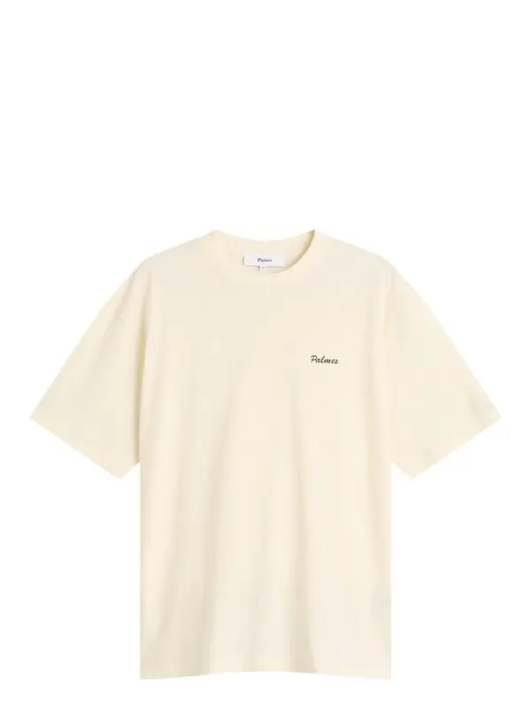 PALMES Logo Stitch T-shirt - Off-white