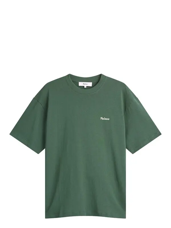 PALMES Logo Stitch T-shirt - Dark Green