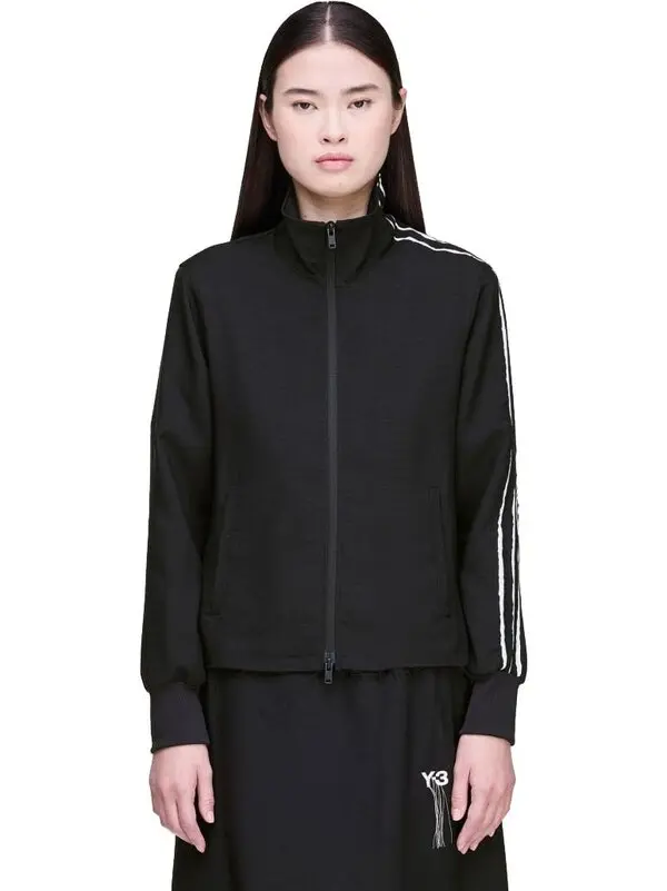 Adidas Y-3 Sport Uniform Raw Cut 3-stripes Track Top - Black