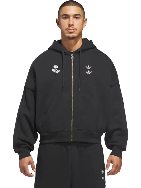 Adidas Chavarria Heavyweight Zip Hoodie - Black
