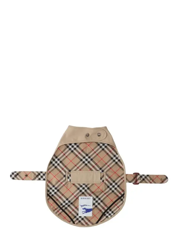 Burberry Check Dog Coat - Beige