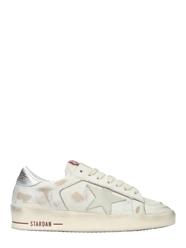 GOLDEN GOOSE Leather Stardan Sneakers - White