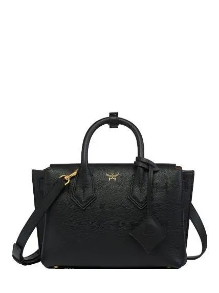 Mcm Milla Tote In Spanish Embossed Leather - Black