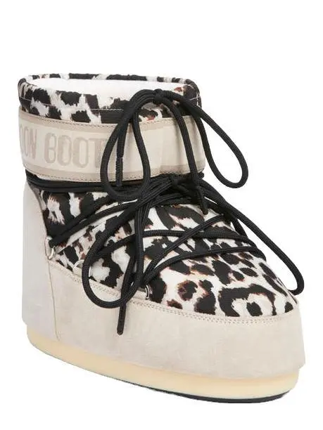 MOON BOOT® Icon Low Leopard Print Boots - Light Leopard