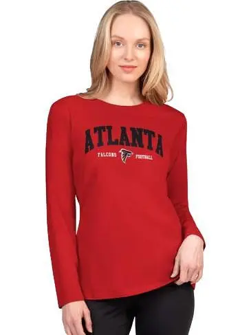 G-III 4HER BY CARL BANKS Atlanta Falcons Long Sleeve T-shirt - Red