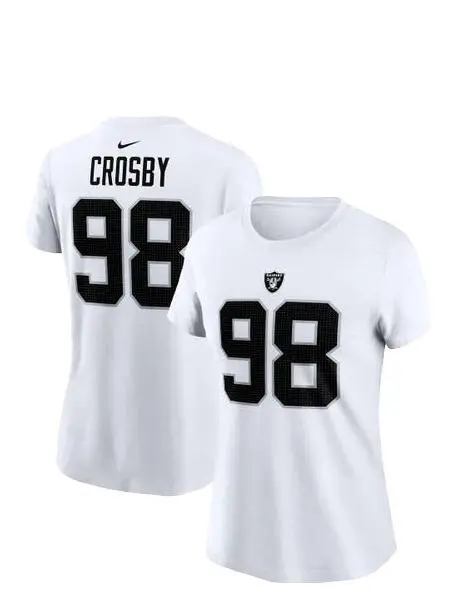 Nike Maxx Crosby Las Vegas Raiders Name & Number T-shirt - White