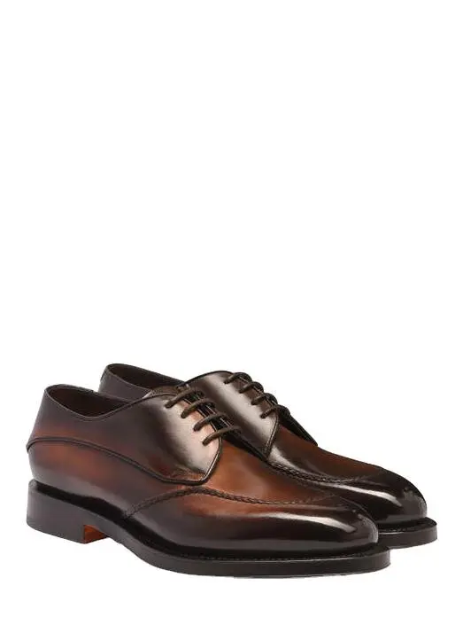 Santoni Lace-up Derby - Dark Brown-t50