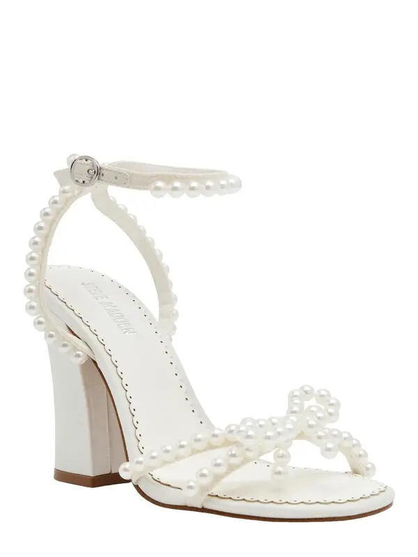 Steve Madden Hara Ankle Strap Sandal - Ivory Pearl