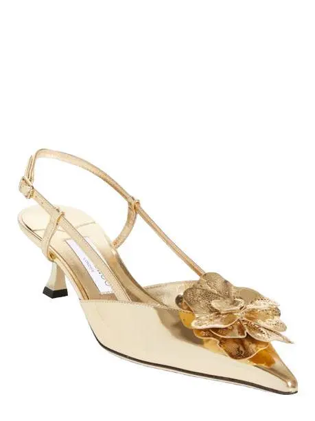 JIMMY CHOO Mimmi Slingback Pumps - Gold/gold