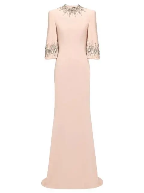 Jenny Packham Ilana Embellished Maxi Dress - Morganite