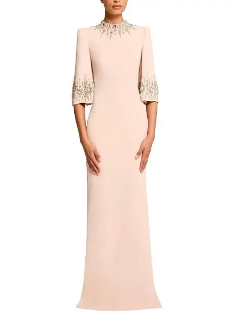 Jenny Packham Ilana Embellished Maxi Dress - Morganite