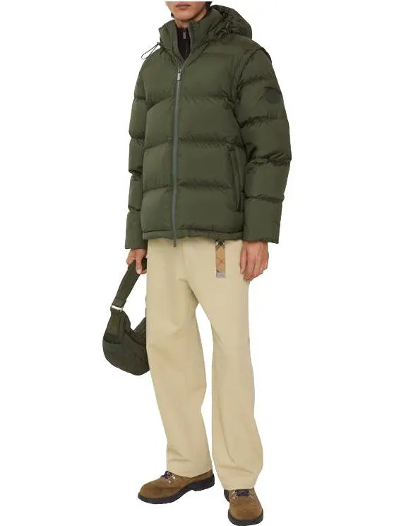Burberry Detachable Sleeve Puffer Jacket - Shale Green