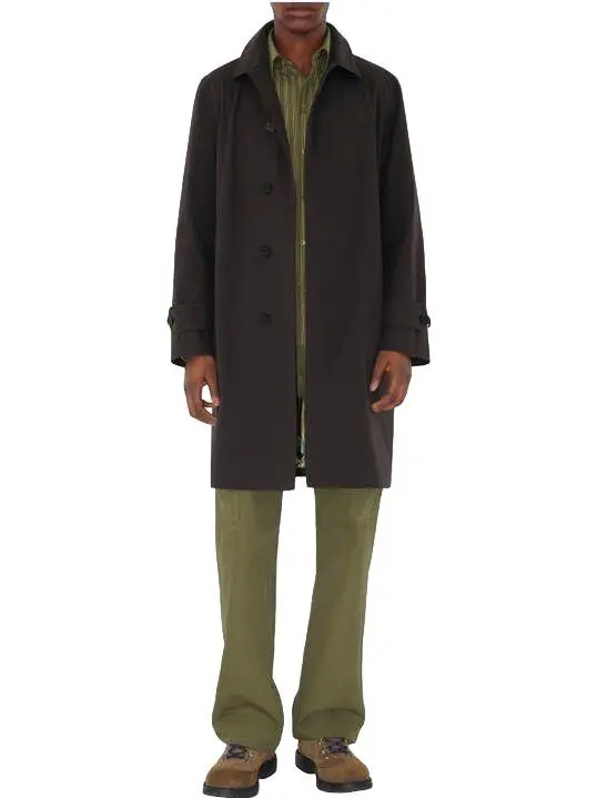 Burberry Long Highgrove Gabardine Car Coat - Cog Brown