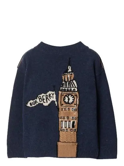Burberry Big Ben Wool Sweater - Storm Blue