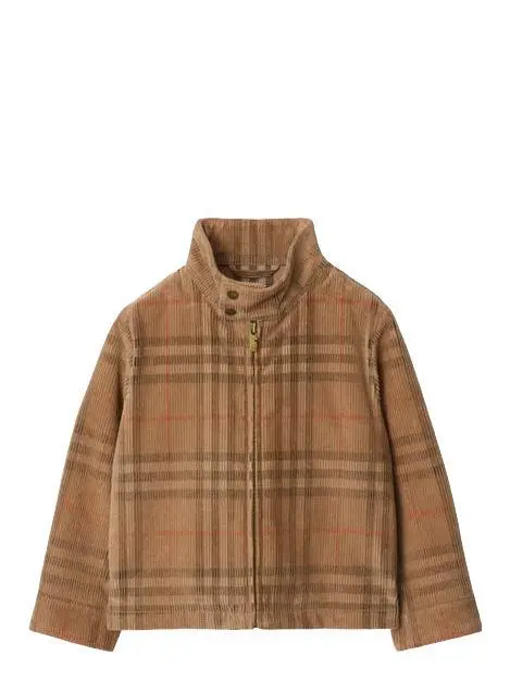 Burberry Check Corduroy Harrington Jacket - Archive Beige