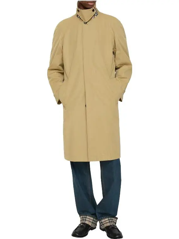 Burberry Long Cotton Car Coat - Hamper Beige