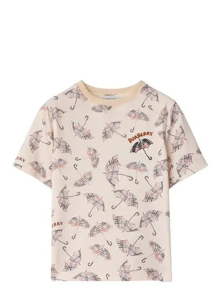 Burberry Umbrella Cotton T-shirt - Calico Beige
