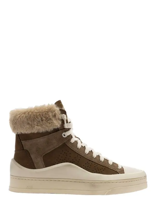 P448 Rail Teddy High-top Sneakers - Coco/fur