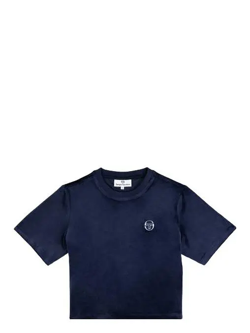 SERGIO TACCHINI Adele Velour T-shirt - Maritime Blue