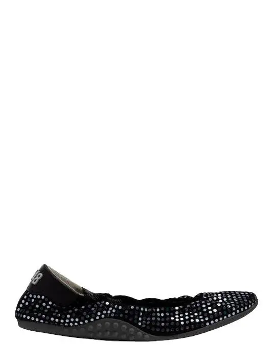 P448 Stella Paillettes Ballet Flat - Black/silver