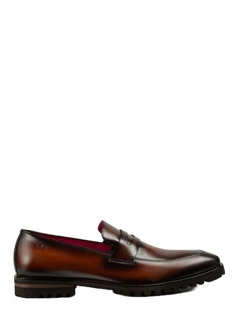 GARDNT Alessandro Leather Penny Loafers - Brown