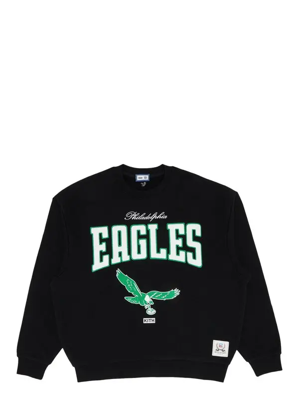 Kith 47 For The Nfl: Eagles Nelson Crewneck - Black