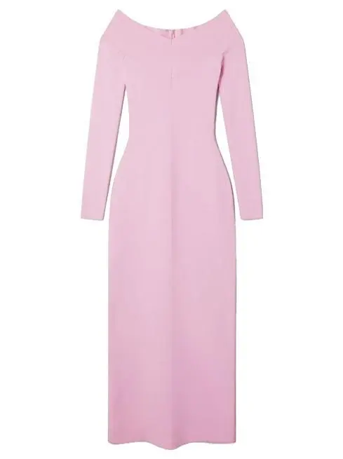 Stella McCartney Compact Knit Long Sleeve Dress - Pink