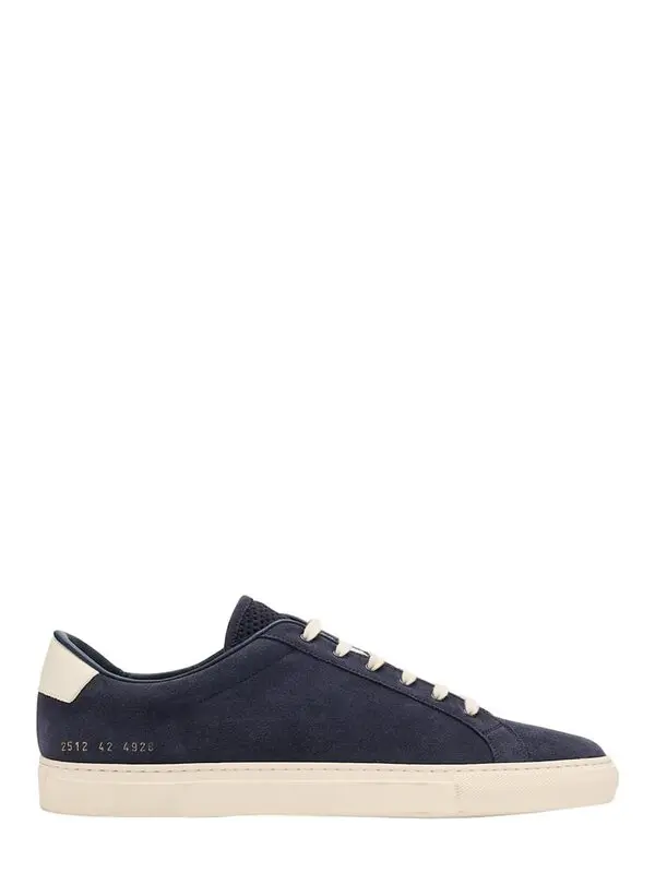 COMMON PROJECTS Retro Oiled Suede Low-top Sneakers - Navy