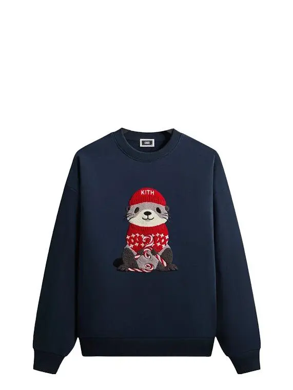 Kith Kithmas Otter Nelson Crewneck Sweatshirt - Nocturnal