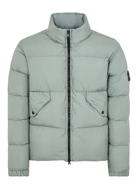 Stone Island Garment Dyed Crinkle Reps Recycled Nylon Jacket - Sage Green