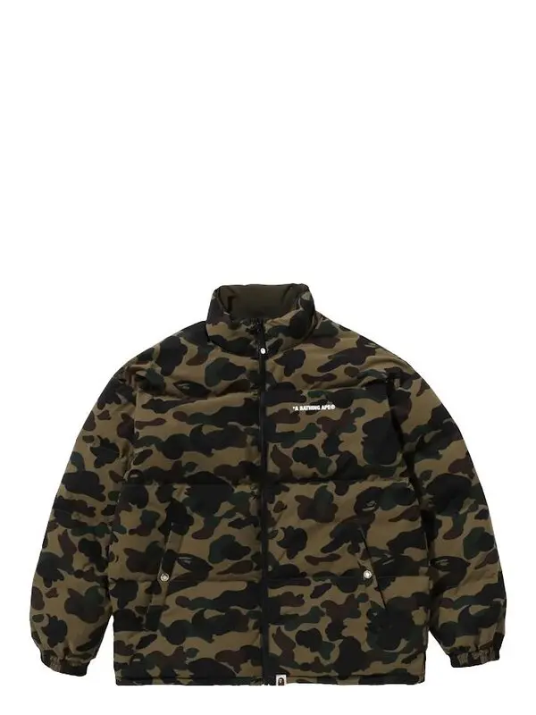 BAPE 1st Camo Reversible Down Jacket - Green