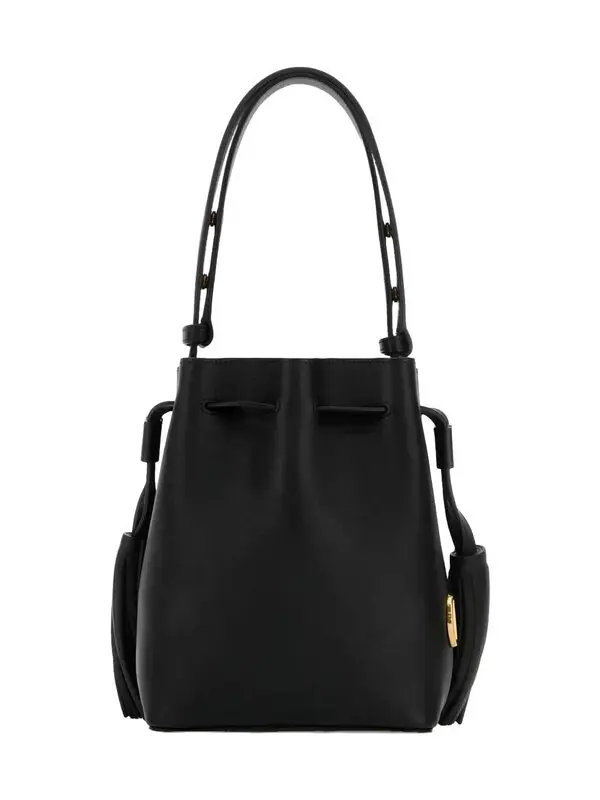 Valentino Garavani Small Leather Bucket Bag - Black
