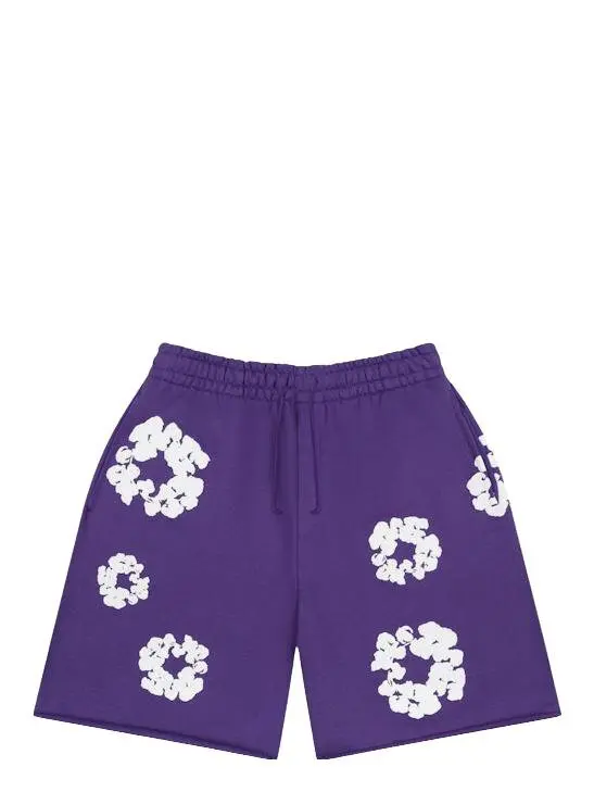 DENIM TEARS Cotton Wreath Sweatshorts - Purple
