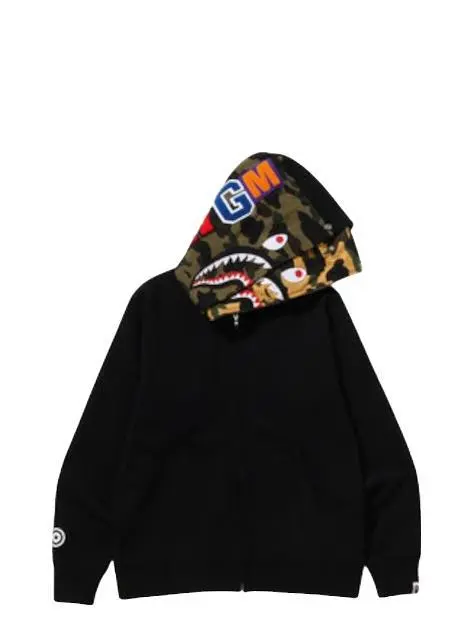BAPE Shark Full Zip Double Hoodie - Black