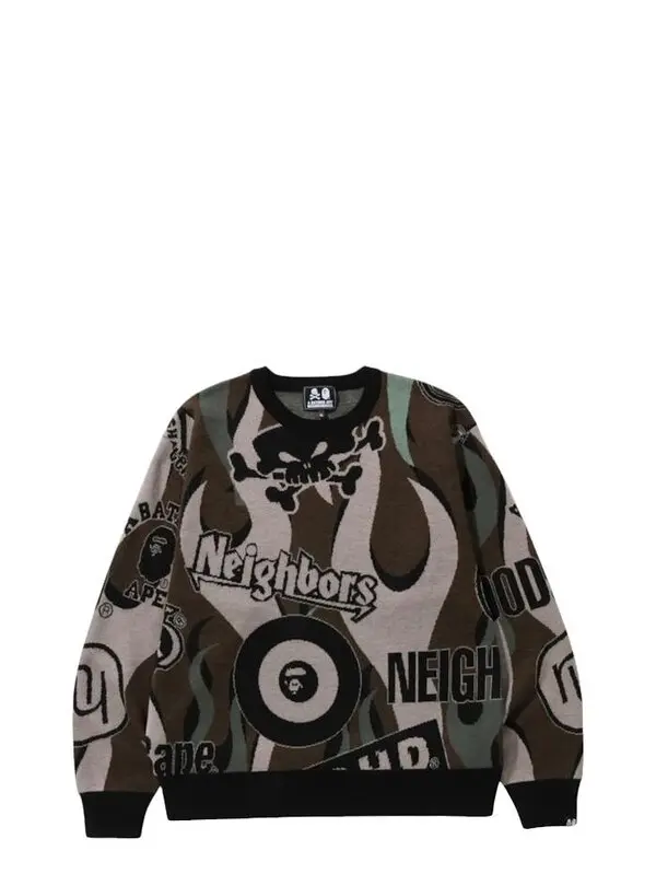 A BATHING APE X Neighborhood Relaxed Fit Knit - Green