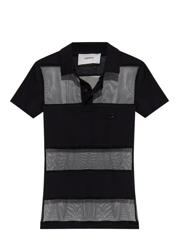 Coperni Polo Shirt With Logo - Black