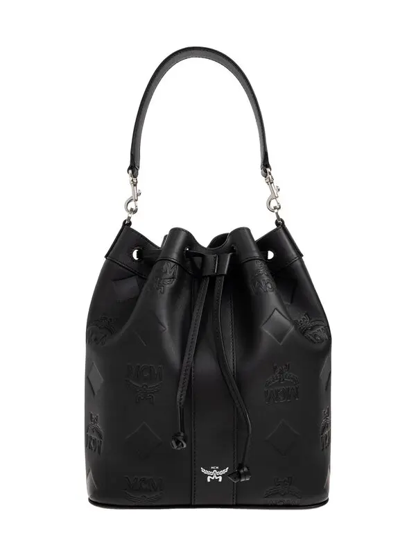 Mcm Dessau Medium Shoulder Bag - Black