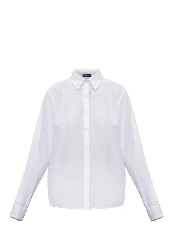 Fabiana Filippi Button-down Shirt With Decorative Trim - White
