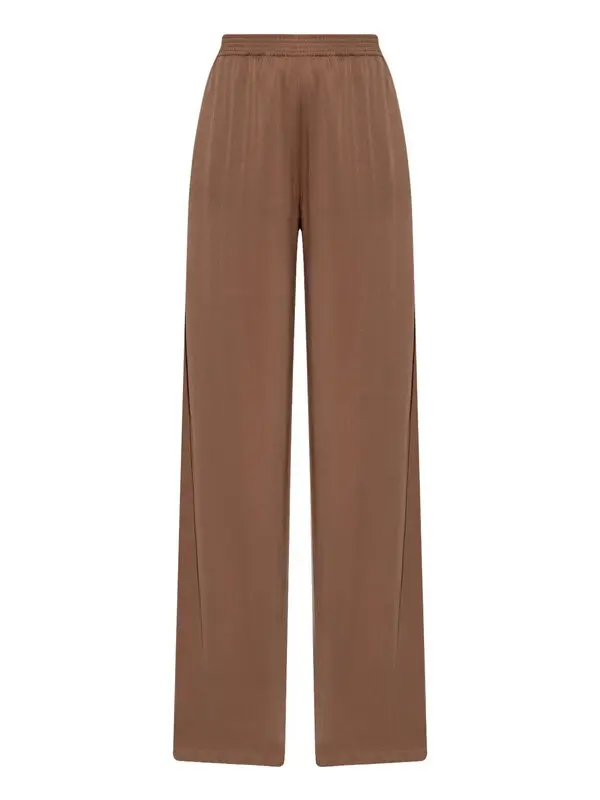 Fabiana Filippi Satin Wide-leg Trousers - Brown
