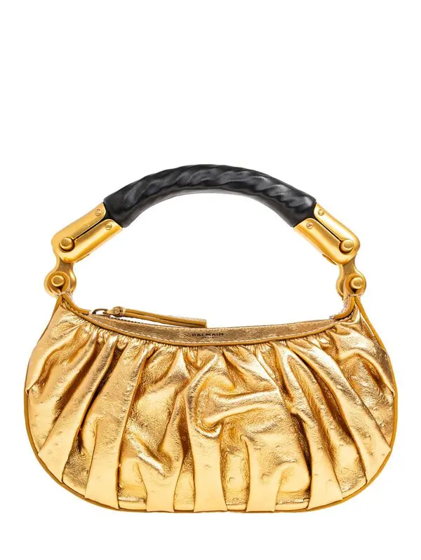 Balmain Ebene Mini Handbag - Gold