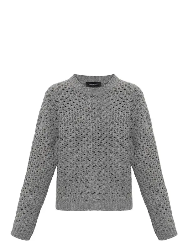 Fabiana Filippi Sequin-embellished Knit Sweater - Grey