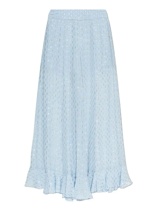 Zimmermann Lurex Palazzo Trousers - Light Blue