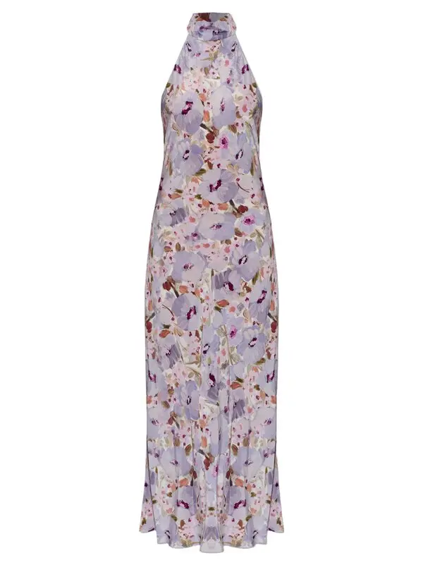 Balmain Silk Floral Print Dress - Multicolour