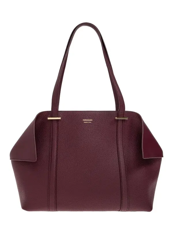 FERRAGAMO Folded Shopper Bag - Purple