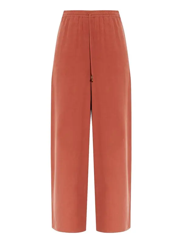 Max Mara Genero Silk Trousers - Brown