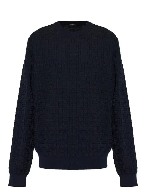 Balmain Wool Sweater - Navy Blue
