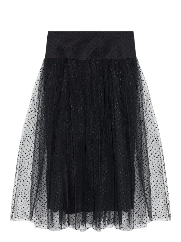 Zimmermann Midi Tulle Skirt - Black